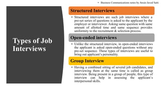 UNIT 9: THE JOB APPLICATION PROCESS (Business Communication) | PPTX