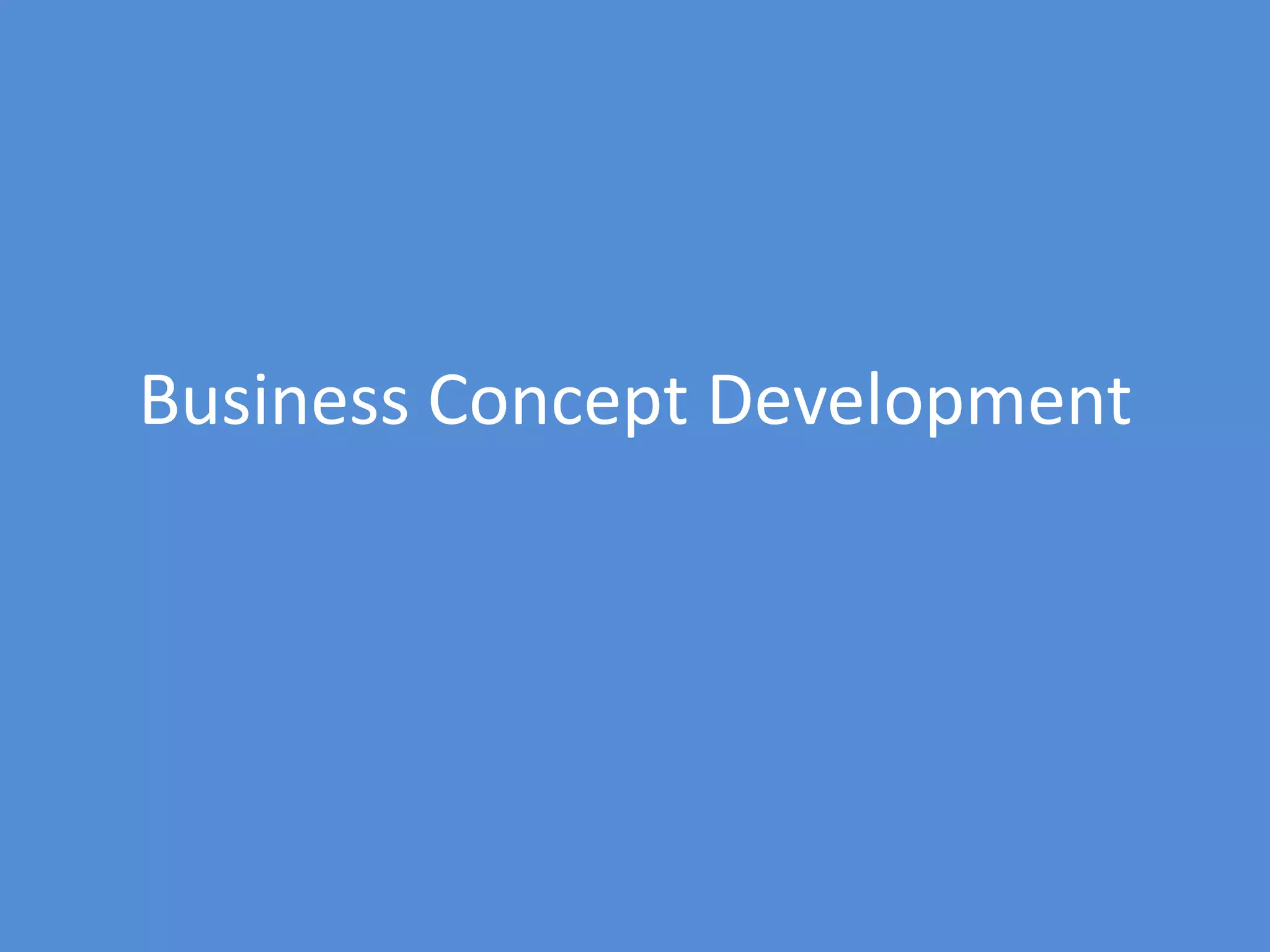 Business concept development | PPTX