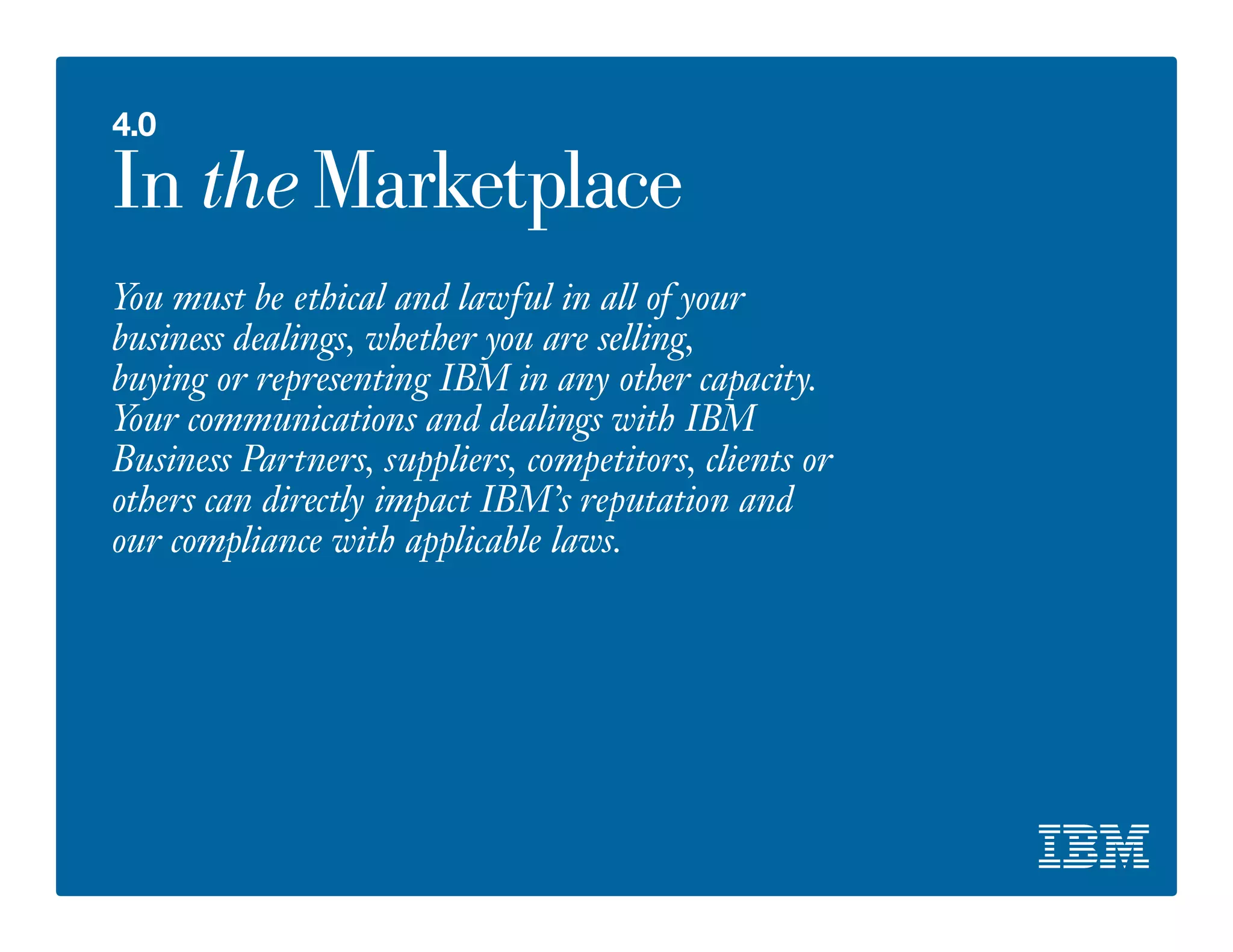 IBM Business Conduct Guidelines | PDF