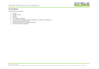 Zimele Business consultancy profile | PDF