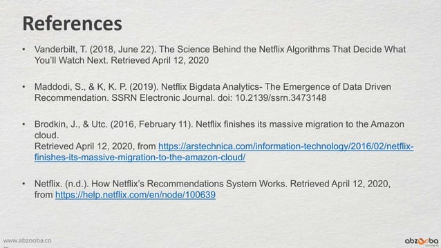 Netflix Recommender System : Big Data Case Study | PPTX | Search | Internet