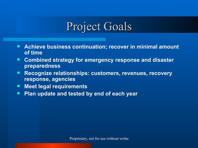 Business Continuation Recovery Plan | PPT