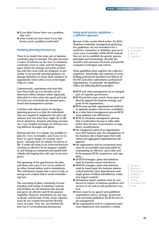 Business continuity and crisis management | PDF