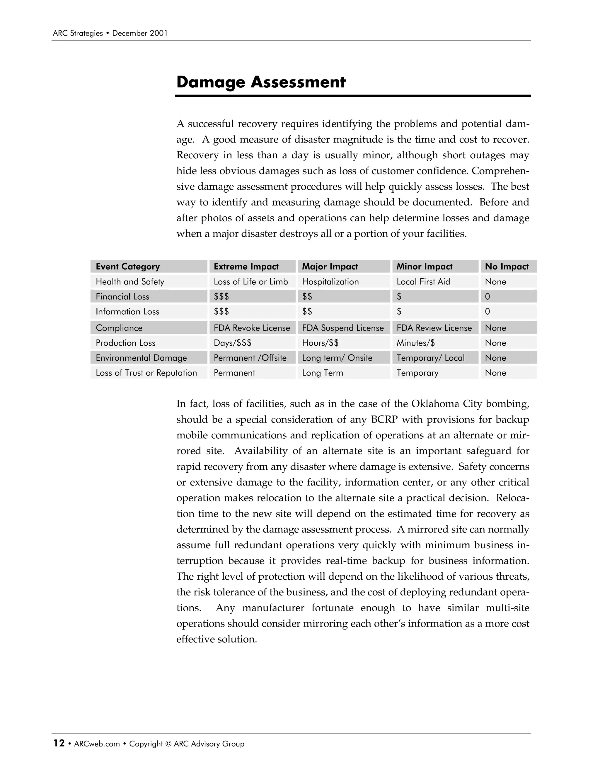 Business continuity and recovery planning for manufacturing | PDF
