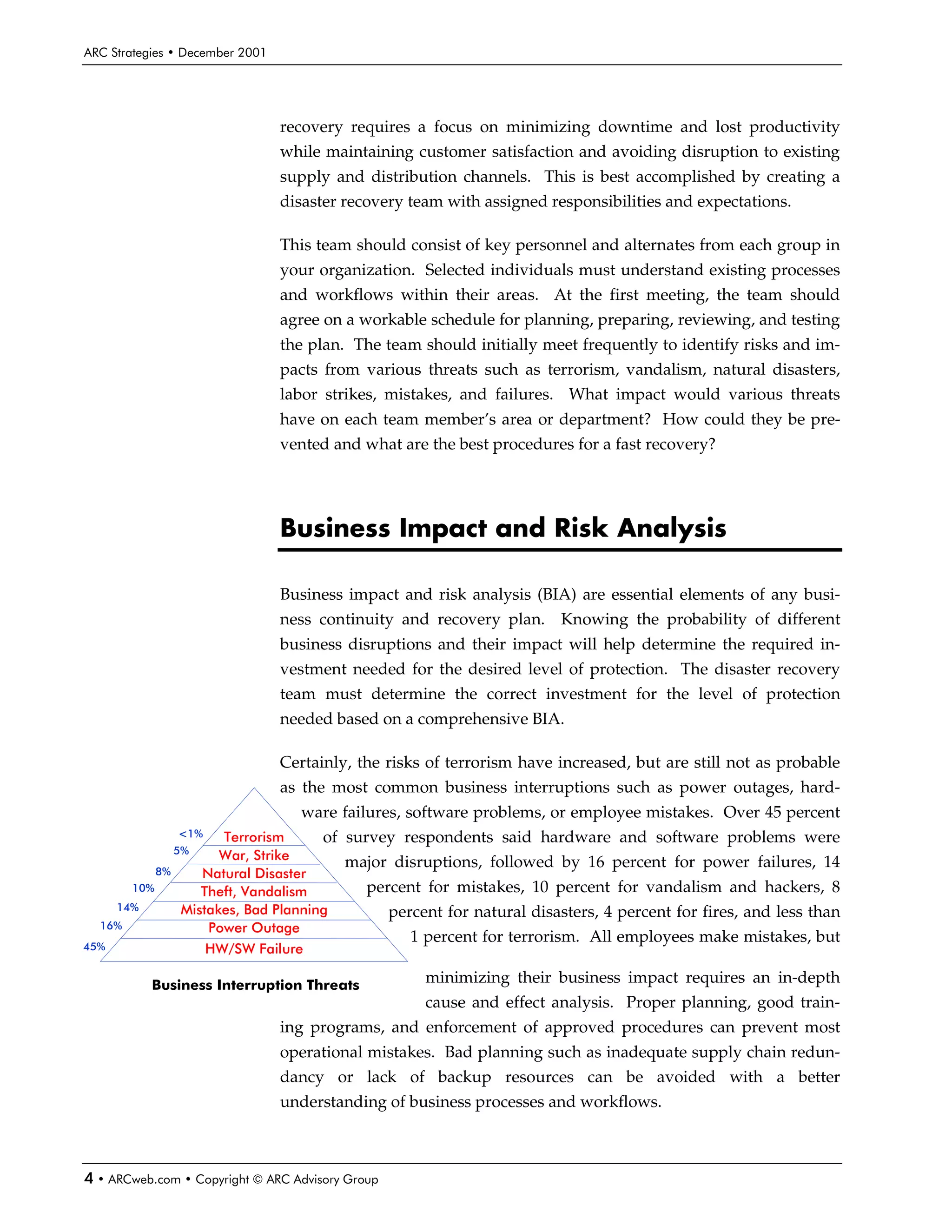 Business continuity and recovery planning for manufacturing | PDF