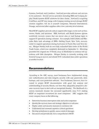 Business continuity and recovery planning for manufacturing | PDF