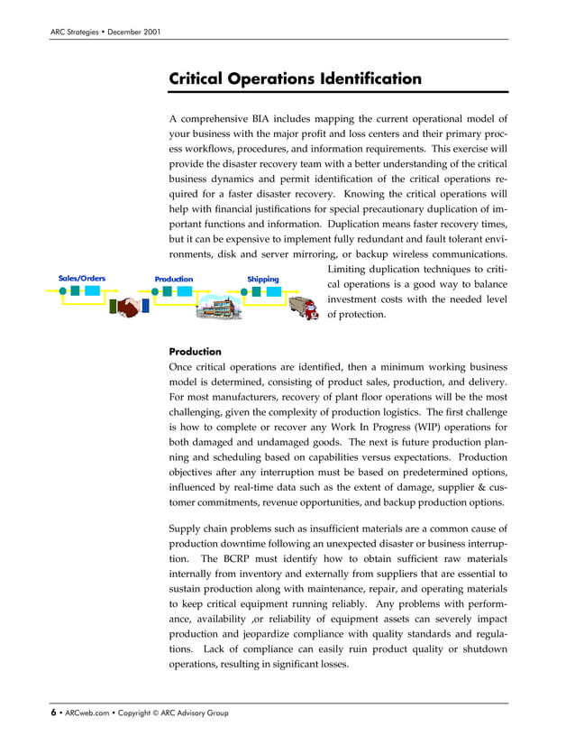 Business continuity and recovery planning for manufacturing | PDF ...