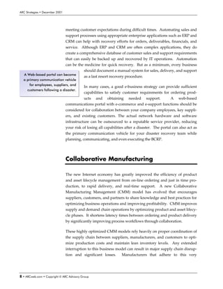 Business continuity and recovery planning for manufacturing | PDF