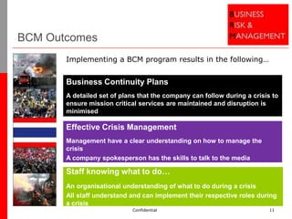 Business Continuity - Business Risk & Management | PPTX