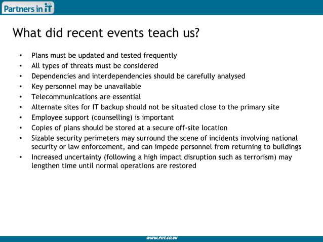 Business Continuity Planning in ServiceNow | PPTX | Business | Business ...
