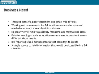 Business Continuity Planning in ServiceNow | PPTX