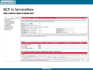 Business Continuity Planning in ServiceNow | PPTX