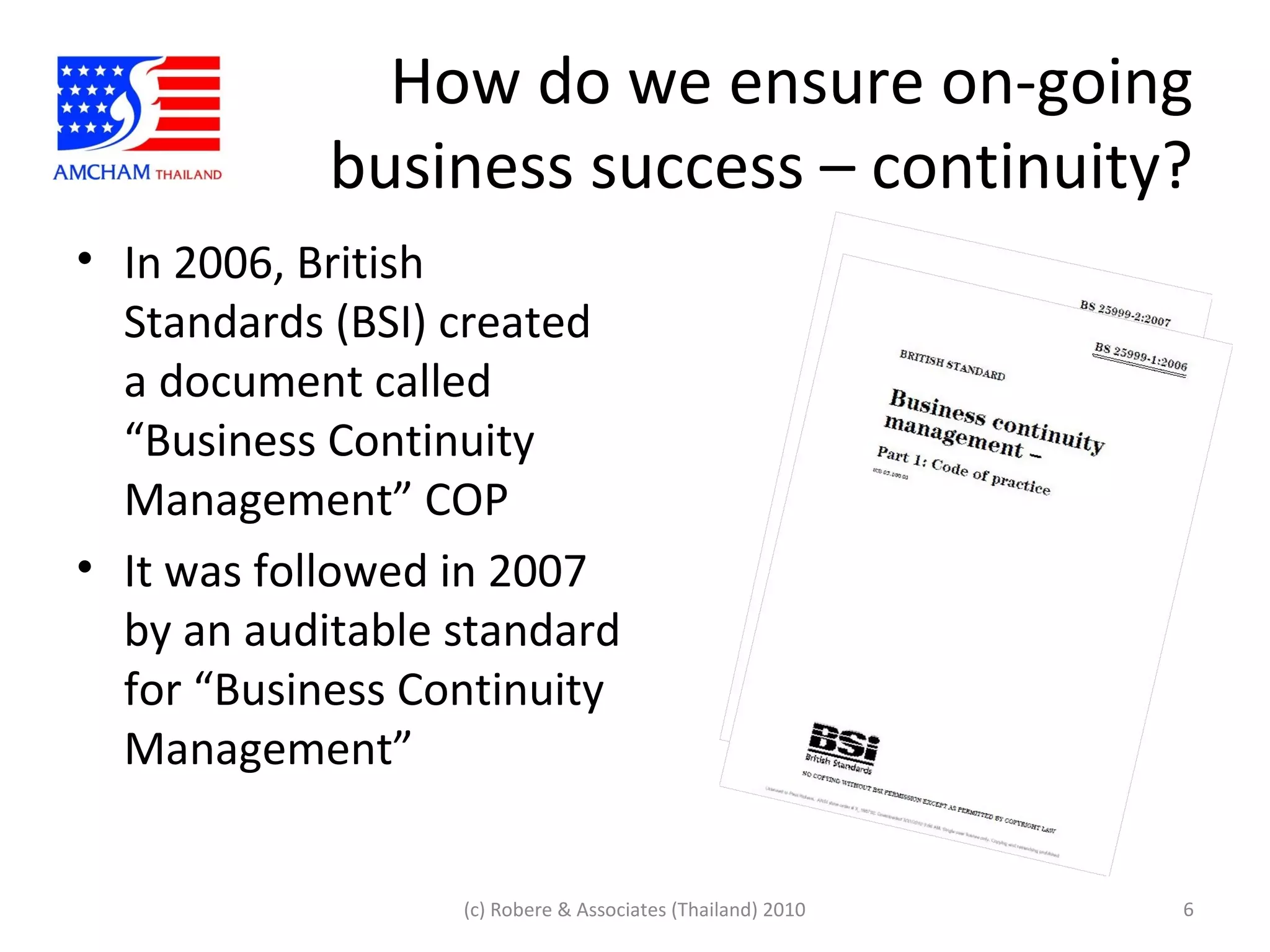 Business continuity management | PPT | Business | Business and Finance