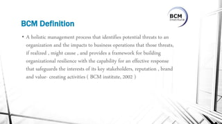 Business Continuity Management | PPT