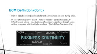 Business Continuity Management | PPT