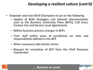 Business Continuity Management In The Erm Framework February 2010 | PDF