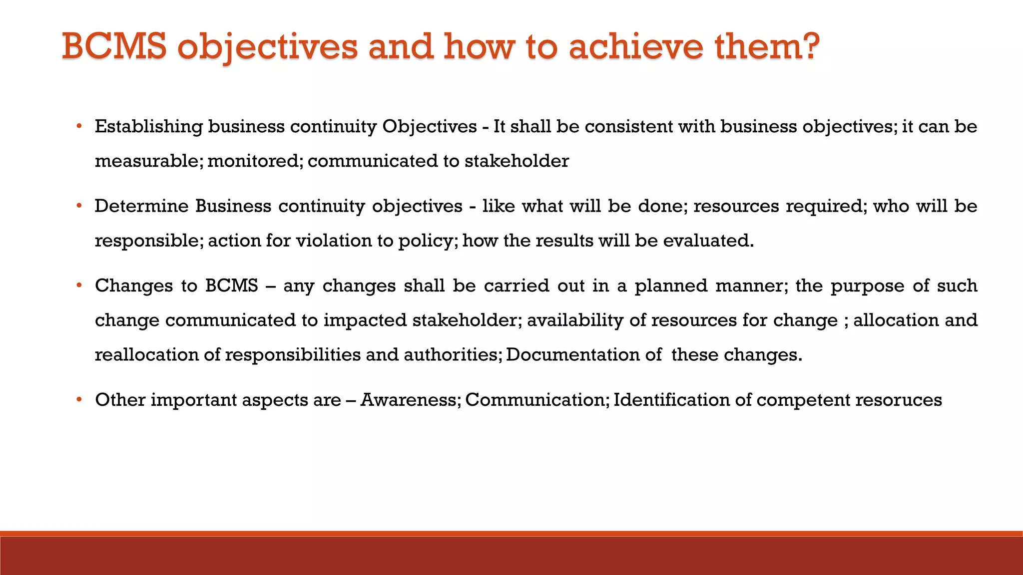 Business continuity management system | PDF