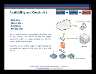 Business continuity management (case study) | PDF