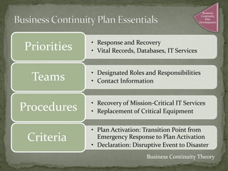 Business continuity overview | PDF | Business | Business and Finance