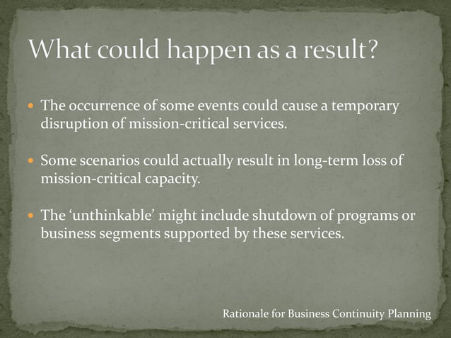 Business continuity overview | PDF | Business | Business and Finance