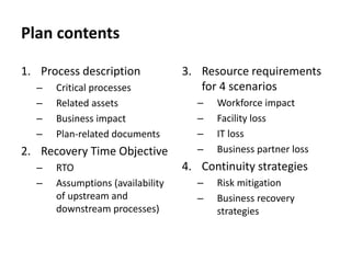Business continuity overview slideshare | PPTX