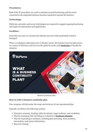 Business Continuity Plan | PDF