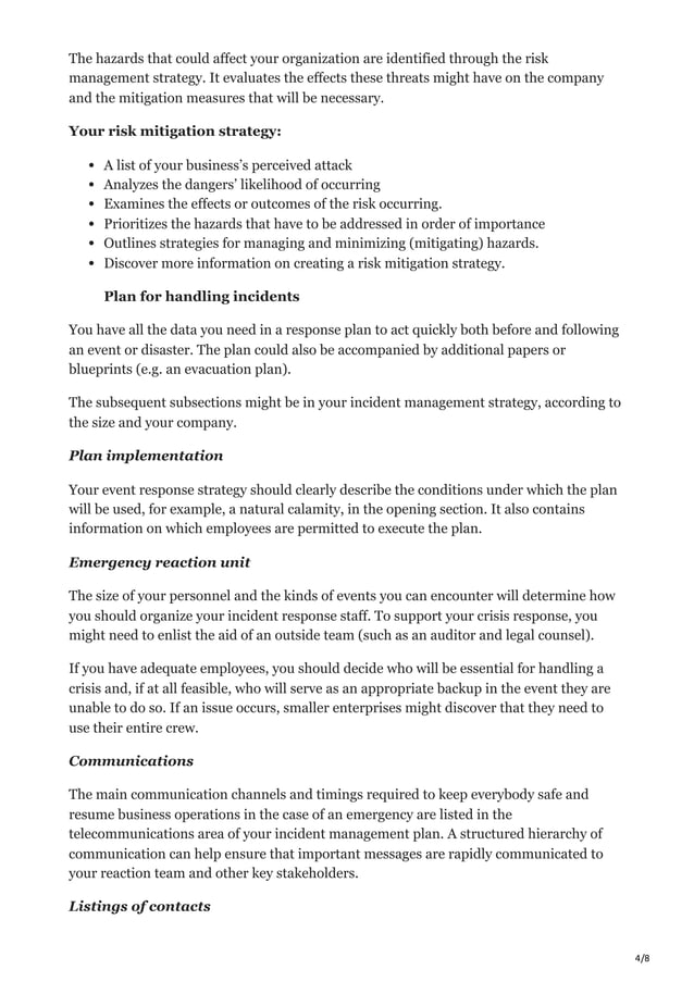 Business Continuity Plan | PDF | Business | Business and Finance