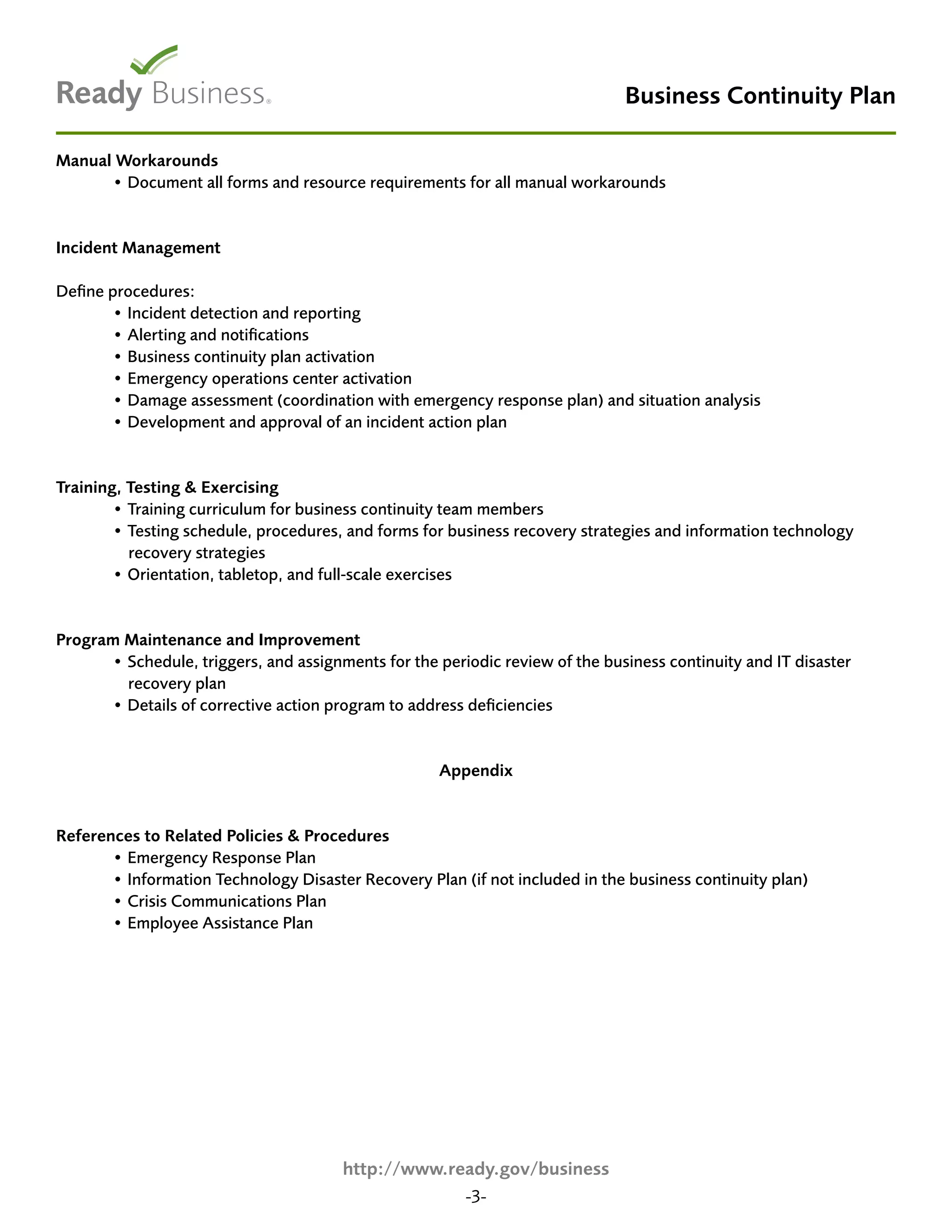 Business continuity plan | PDF