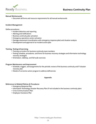 Business continuity plan | PDF