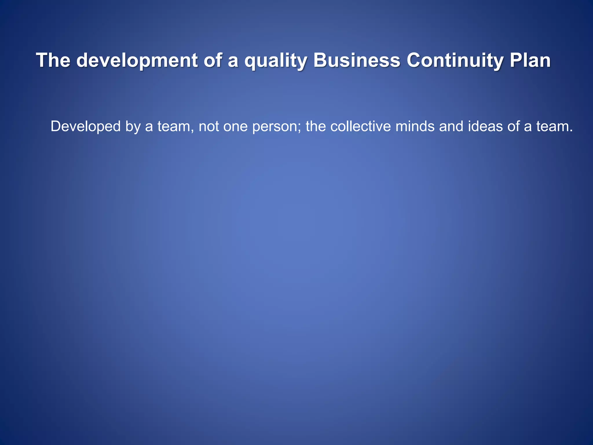 Business Continuity Plan Development | PPTX | Business Administration ...