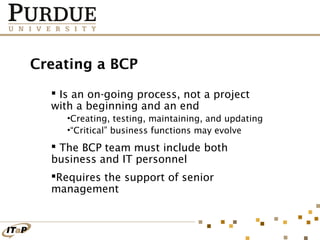 Business continuity planning | PPT