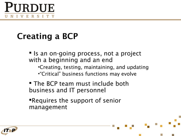 Business continuity planning | PPT | Business | Business and Finance