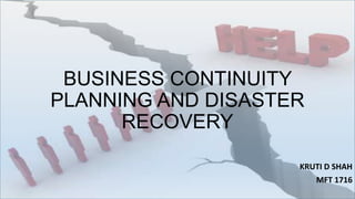 Business continuity planning and disaster recovery | PPTX