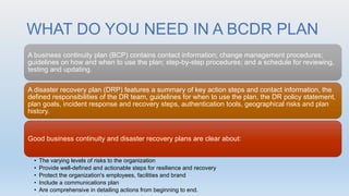 Business continuity planning and disaster recovery | PPTX | IT and ...