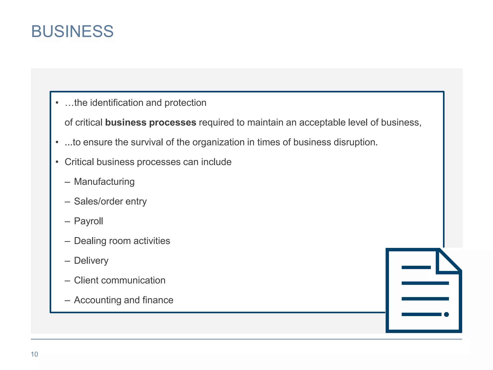 Business continuity planning guide | PPT