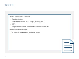 Business continuity planning guide | PPT