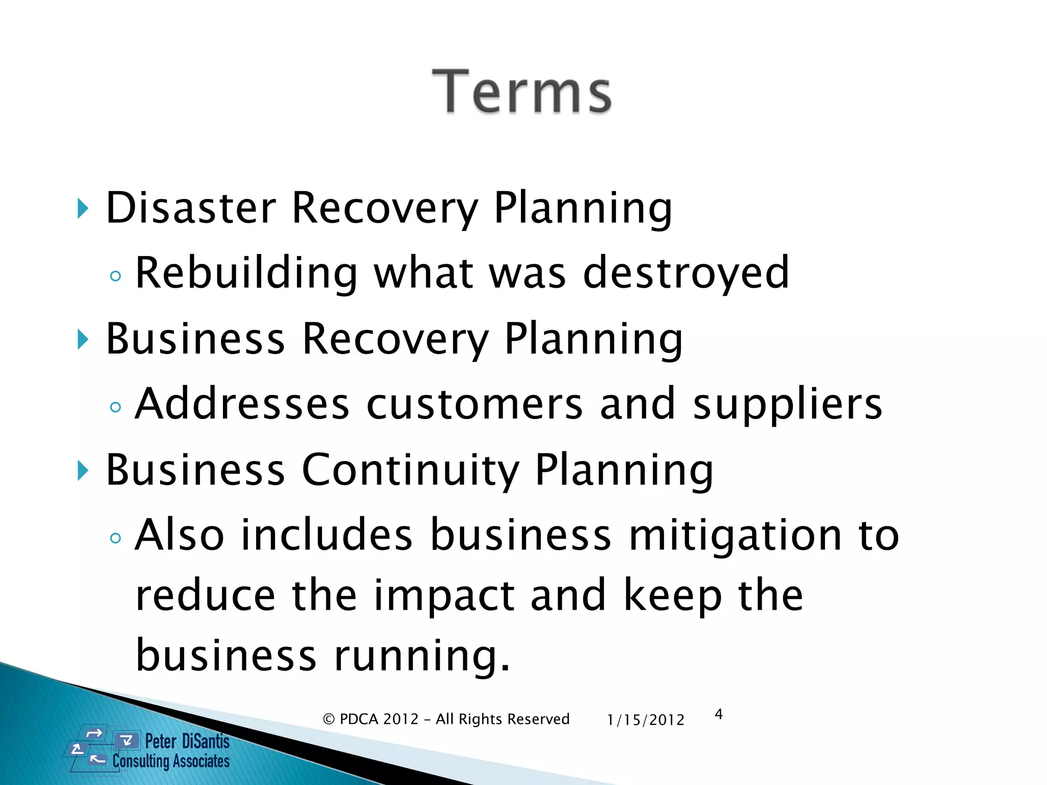 Business Continuity Planning | PPT