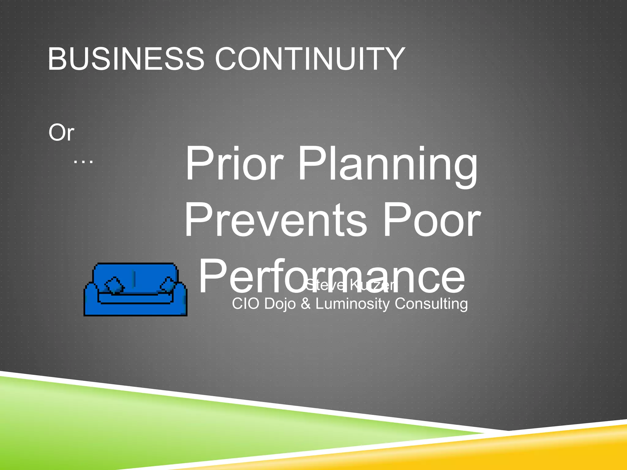 Business continuity presentation | PPTX