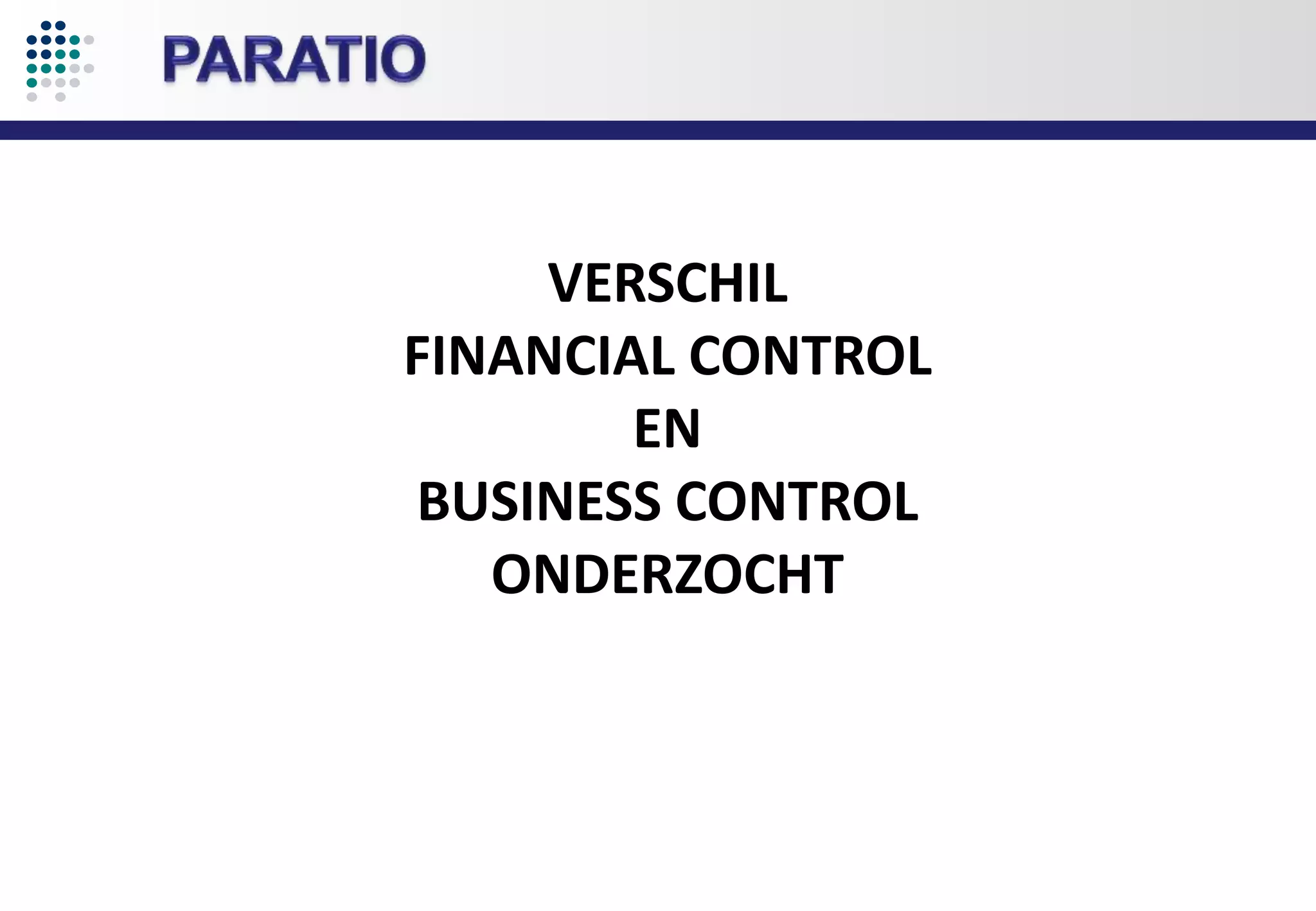 Business control & financial control | PPT