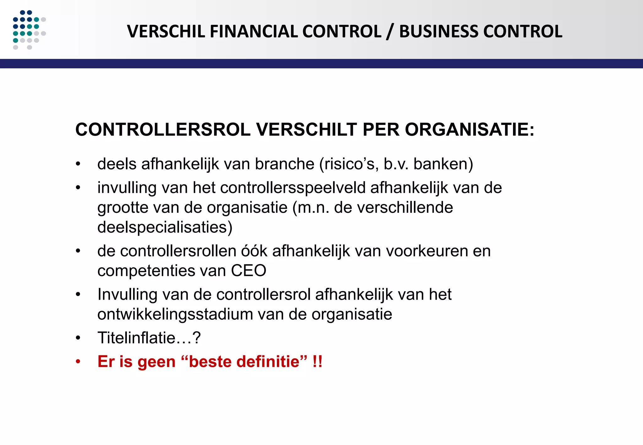 Business control & financial control | PPT
