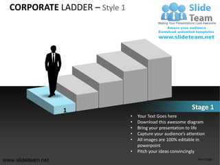 Business corporate ladder design 1 powerpoint ppt slides. | PPT