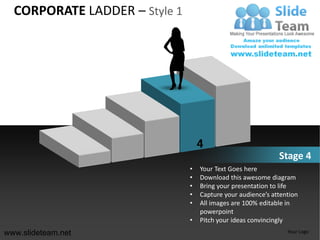 Business corporate ladder design 1 powerpoint ppt slides. | PPT