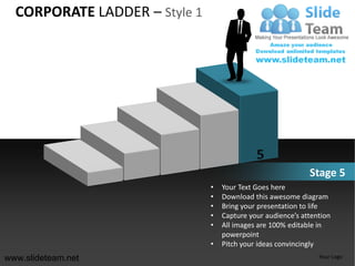 Business corporate ladder design 1 powerpoint ppt slides. | PPT