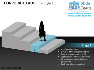 Business corporate ladder design 1 powerpoint presentation templates. | PPT