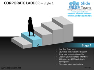 Business corporate ladder design 1 powerpoint presentation templates. | PPT