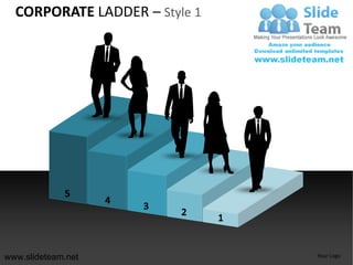 Business corporate ladder design 1 powerpoint presentation templates. | PPT