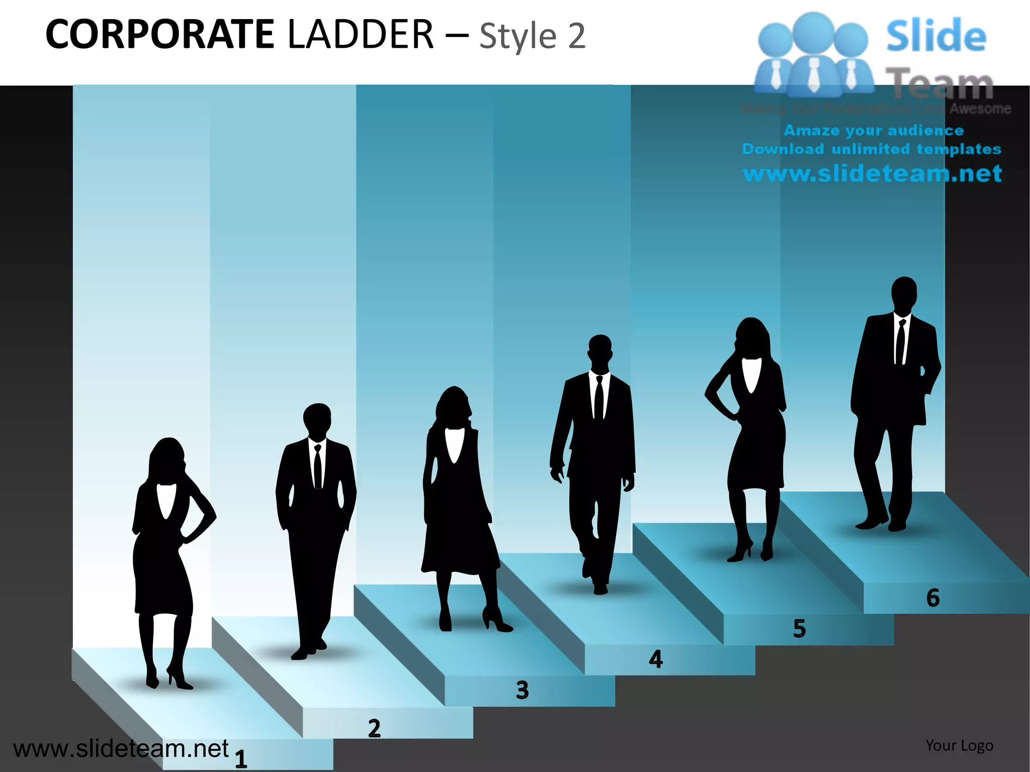 Business corporate ladder design 2 powerpoint ppt templates. | PPT