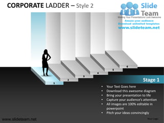 Business corporate ladder design 2 powerpoint ppt templates. | PPT