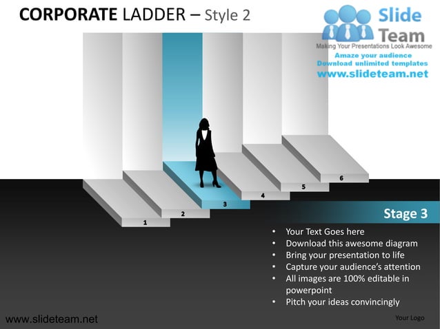 Business corporate ladder design 2 powerpoint ppt templates. | PPT