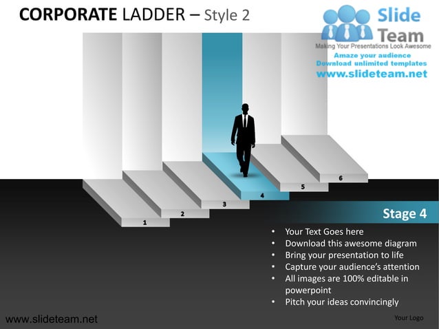 Business corporate ladder design 2 powerpoint ppt templates. | PPT